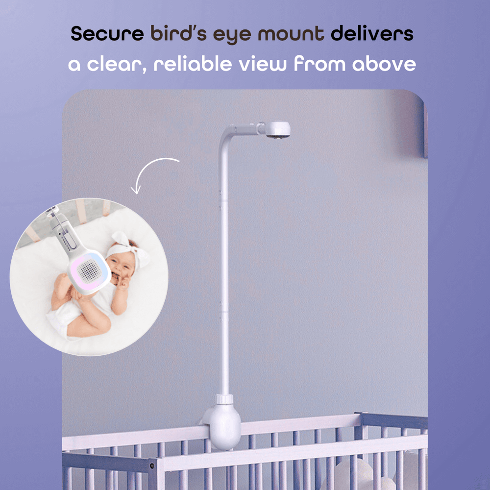 SkyVision AI Pro Twin with Adjustable Crib Mount – Hubble Connected