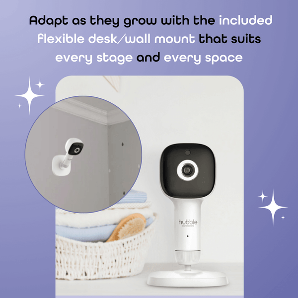 SkyVision AI Pro with Adjustable Crib Mount – Hubble Connected
